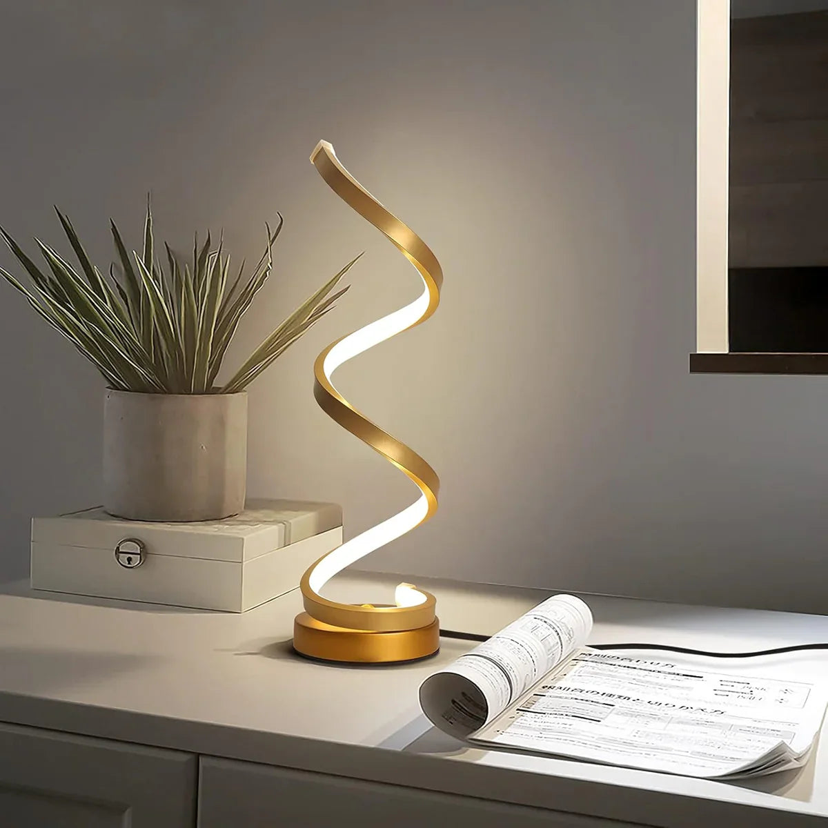 Veioza LED 38W Wave Aurie 8611-GD – Lustreled