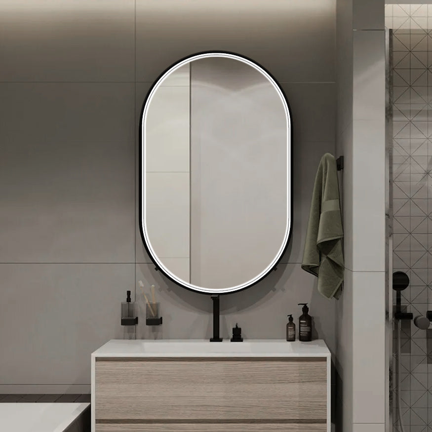 Oglinda LED Ovala Functie Dezaburire Touch si 3 Lumini 50x90cm – Lustreled