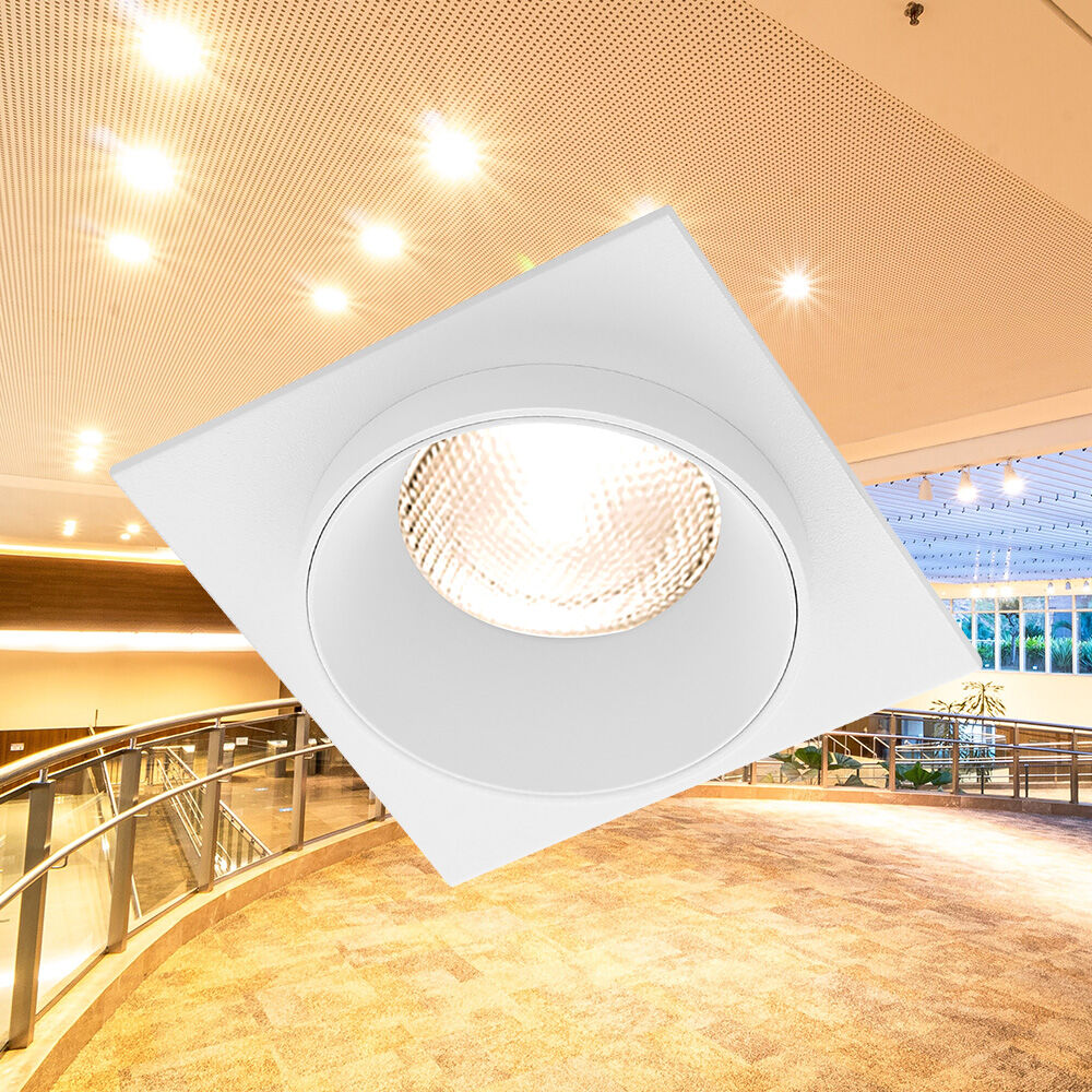 Spot Incastrat Patrat Alb Dulie MR16 Ø92x38mm BH03-06050 – Lustreled