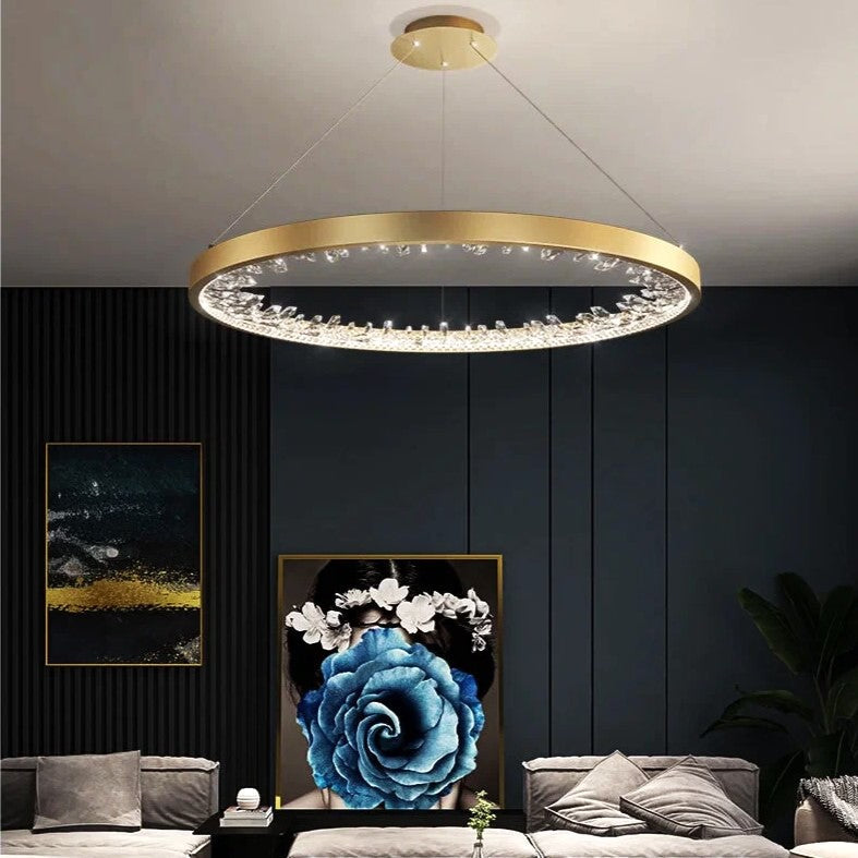 Lustra LED ICE-AGE Gold 1 Segment Echivalent 200W G23529-40GD – Lustreled